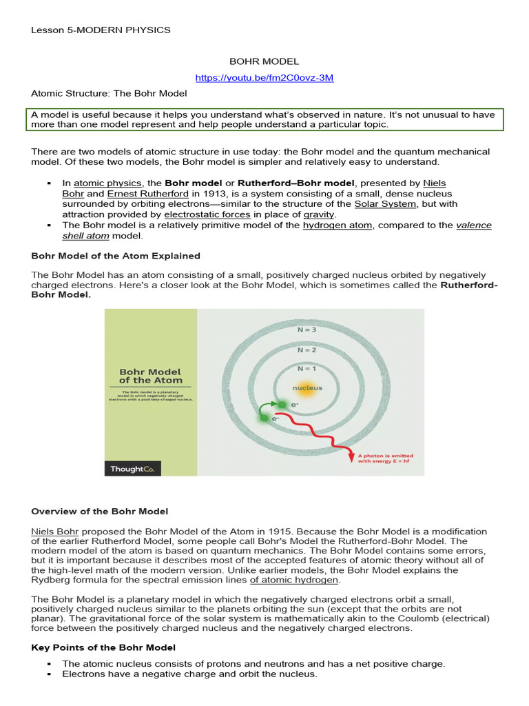 Lesson 5-Modern Physics | PDF