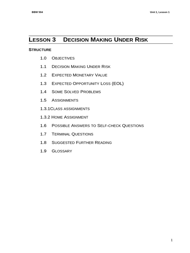 BBM 504 Chapter 3 | PDF