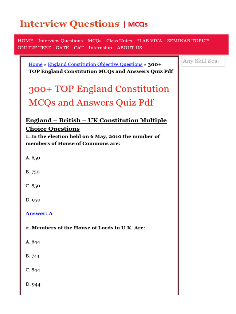 UK Constitution 4 | PDF