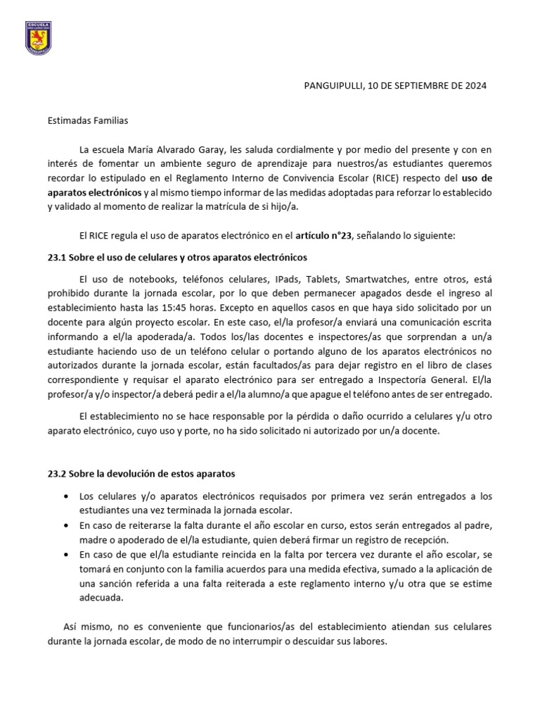Comunicado Celulares | PDF