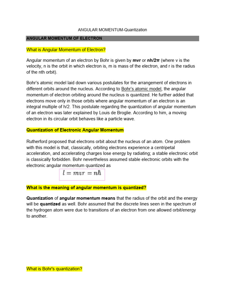 Angular Momentum | PDF