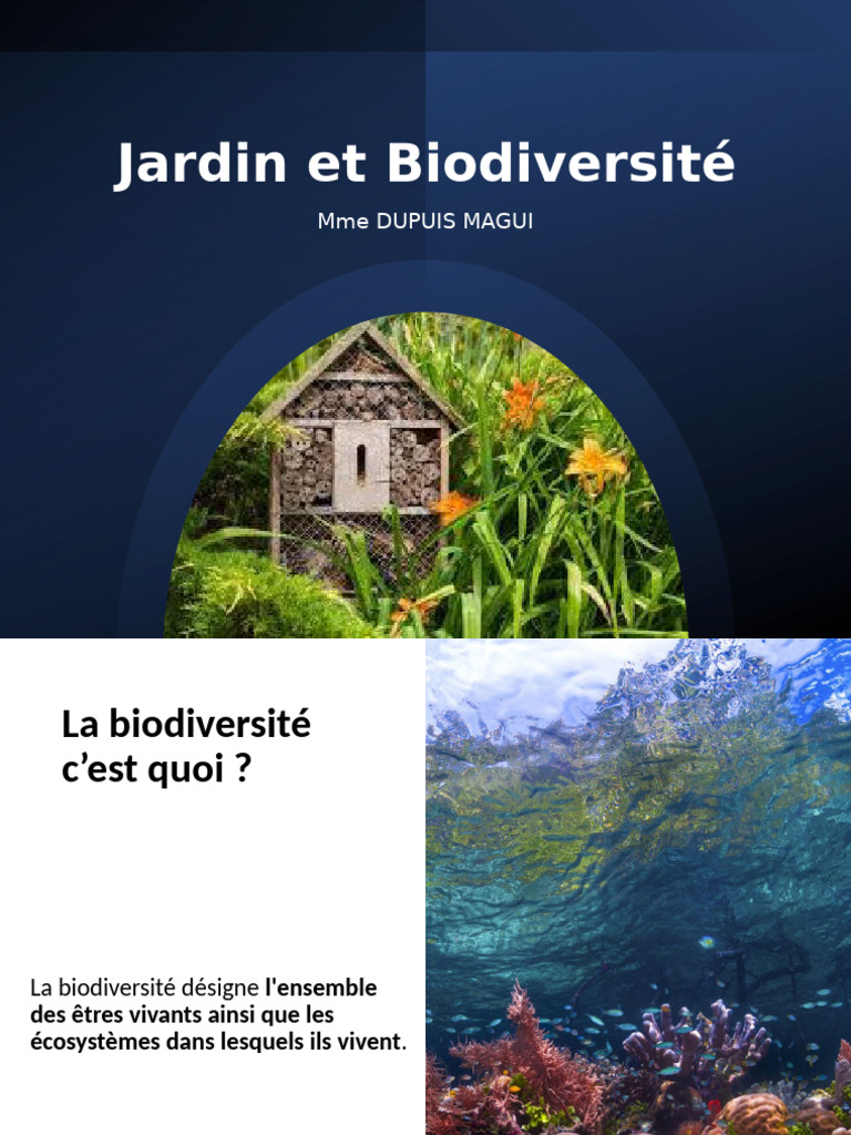 Presentation Jardin Et Biodiversite DSD | PDF