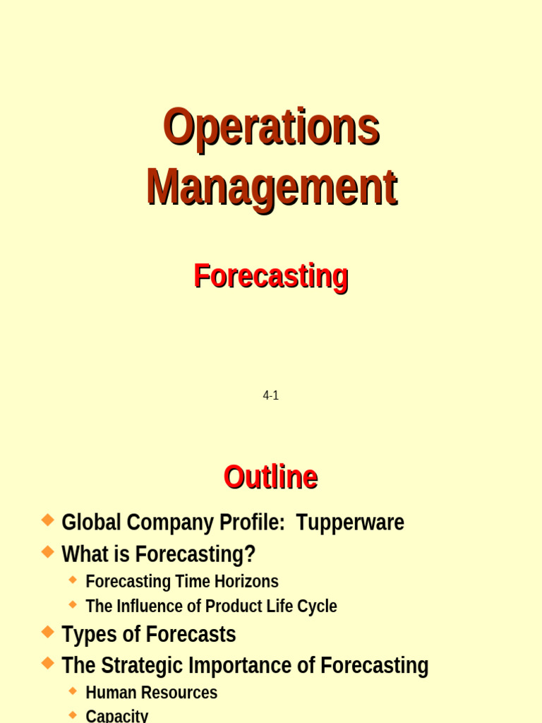 1 Forcasting OM | PDF