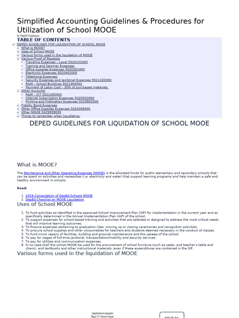 Simplified Accounting Guidelines | PDF