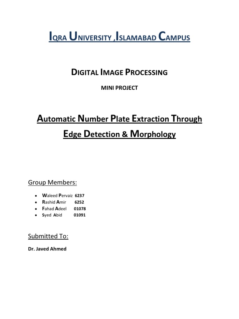 DIP Project Report | PDF | Scientific Modeling | Applied Mathematics