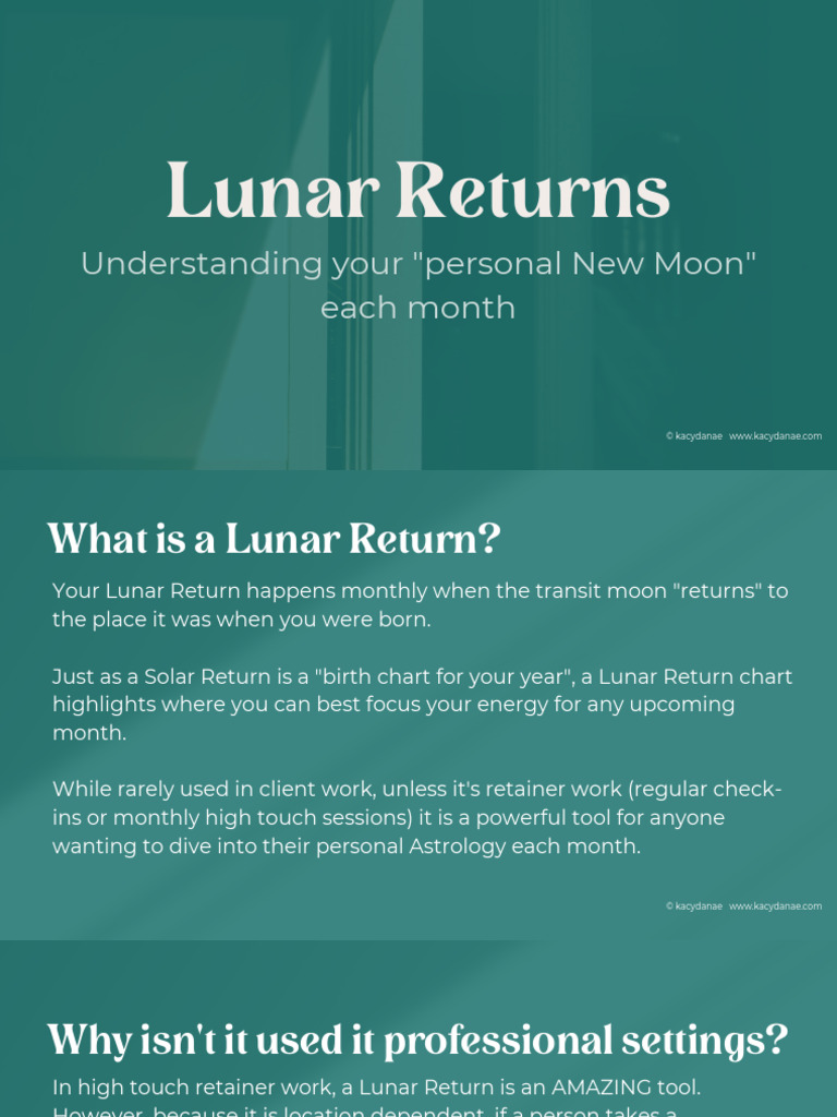Lunar Returns | PDF