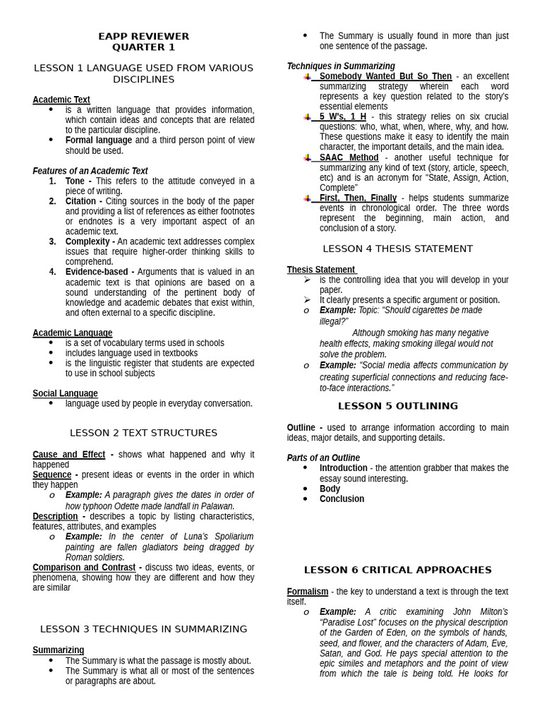 Eapp Reviewer | PDF | Concept | Knowledge