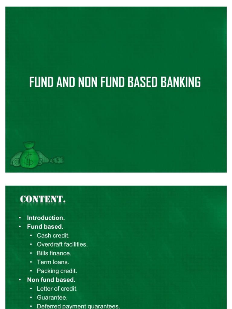 Fund and Non Fund Based Banking | PDF | Overdraft | Credit (Finance)