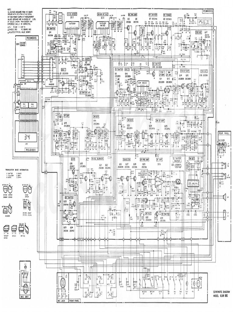 Schema Statie Radio CB Alan 88 S | PDF