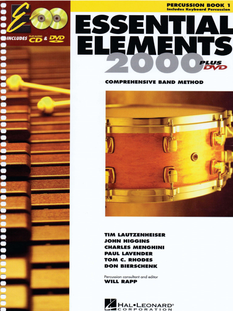 Essential Elements Book 1 PERCUSSION-Includes Keyboard Percussion | PDF