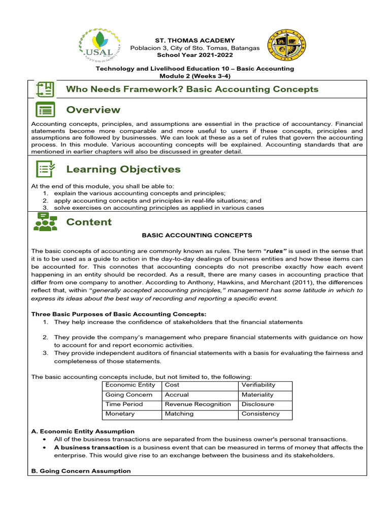 Module in TLE 10 - Weeks 3-4 - eHandout | PDF