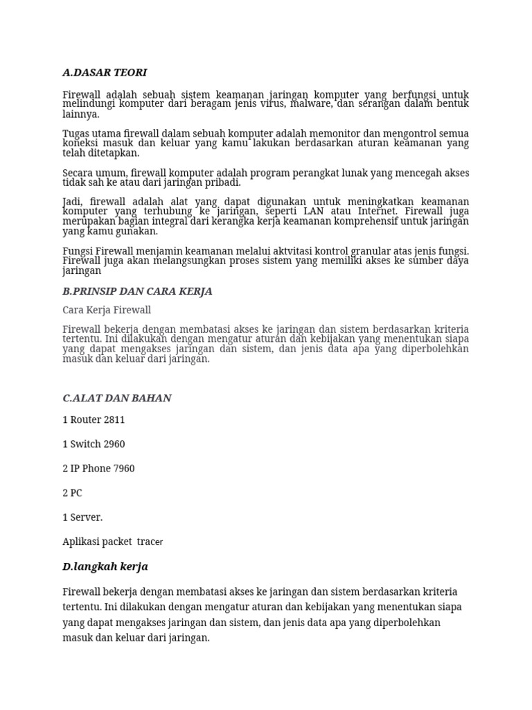 MOHAMMAD JIBRAN PAMUNGKAS - Xii TKJ 1 (FIREWALL) | PDF