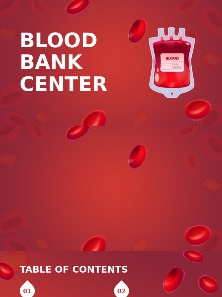 Blood Bank Center by Slidesgo | PDF