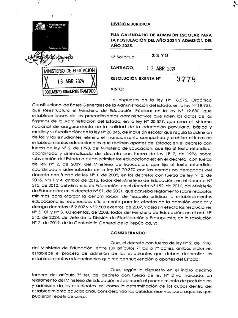 REX 3778 Calendario SAE 2024 | PDF