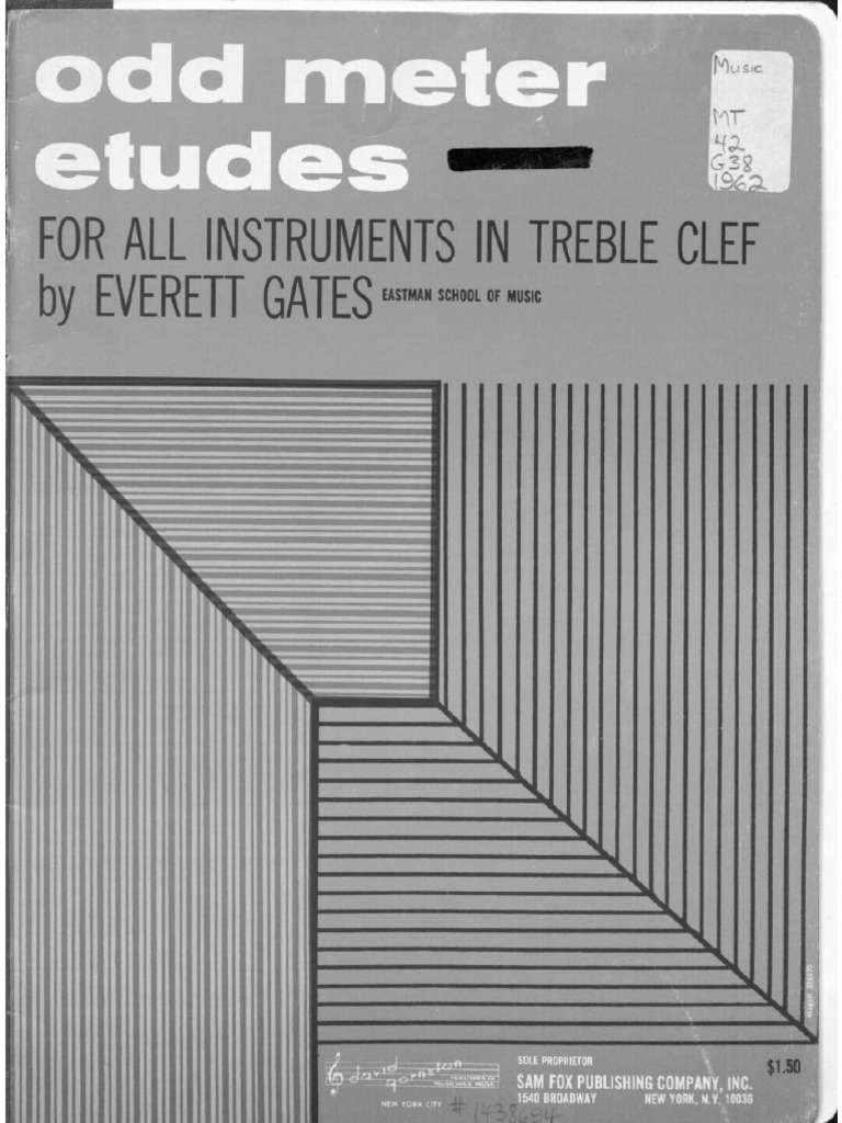Odd Meter Etudes-All Inst Treble Clef by Everett Gates of Esatman ...