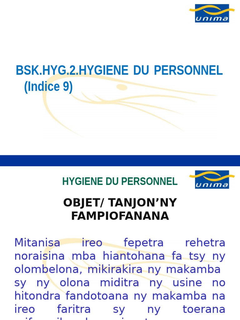 Hygiene Du Personnel (Indice 9) | PDF