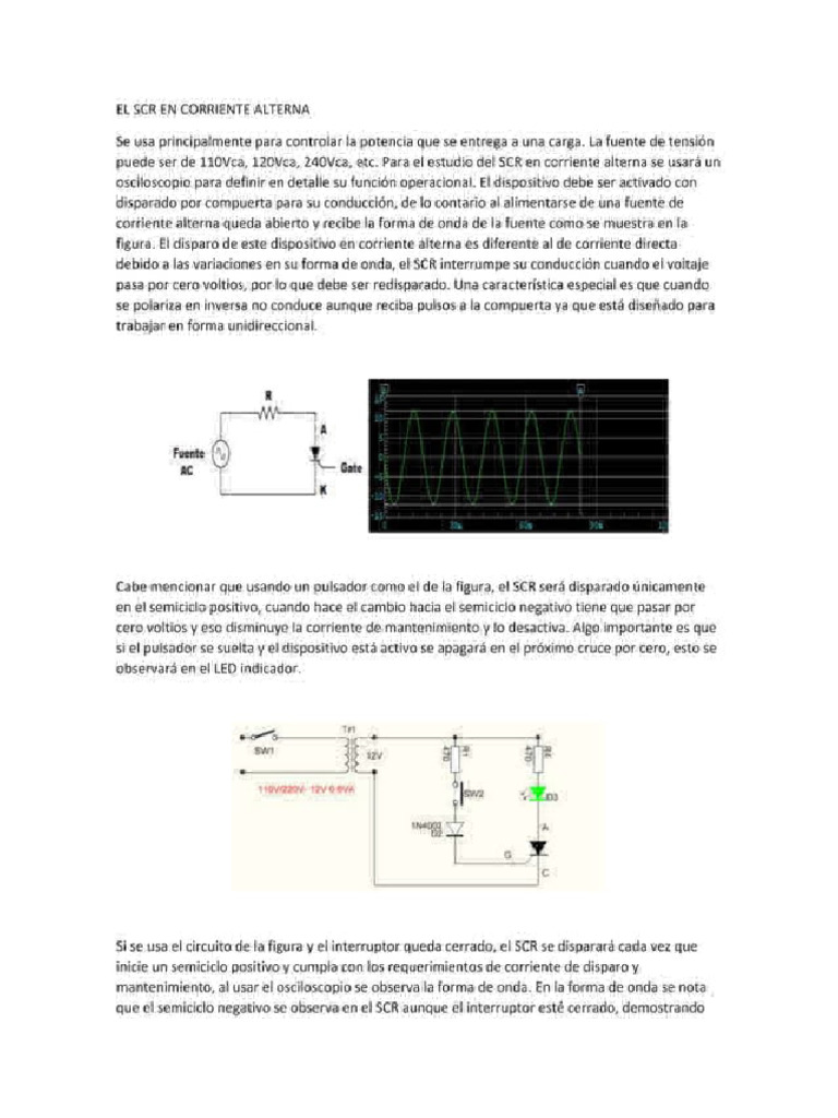 El SCR en Corriente Alternadocx | PDF