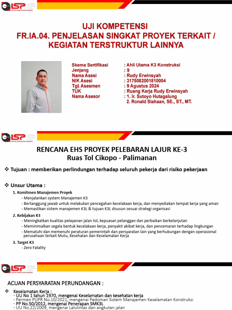 PRESENTASI K3 RUDY ERWINSYAH FINAL | PDF