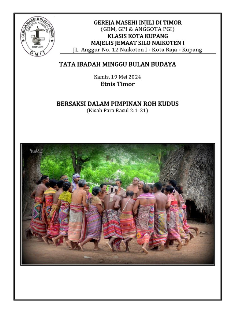 Liturgi 19 Mei 2024 Pentakosta Timor | PDF