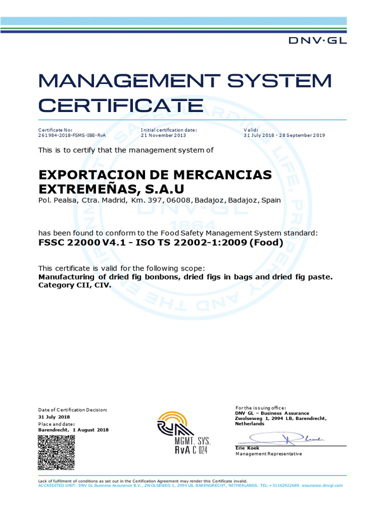 FSSC 22000 | PDF
