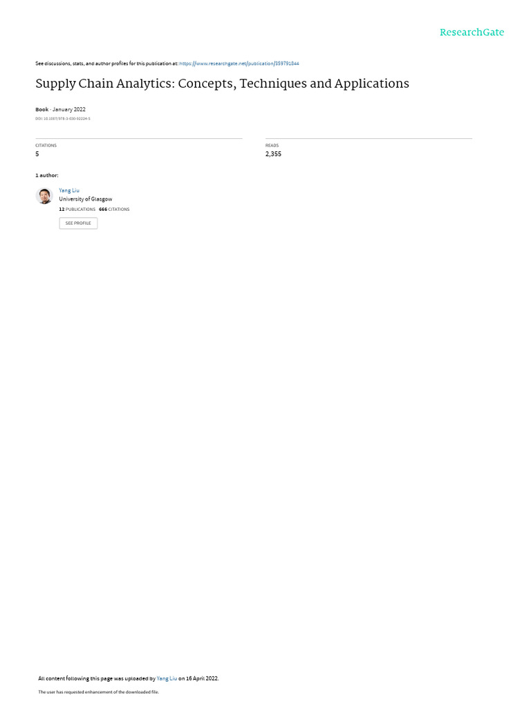 2022 - Bookmatter - SupplyChainAnalytics - Book Intro | PDF