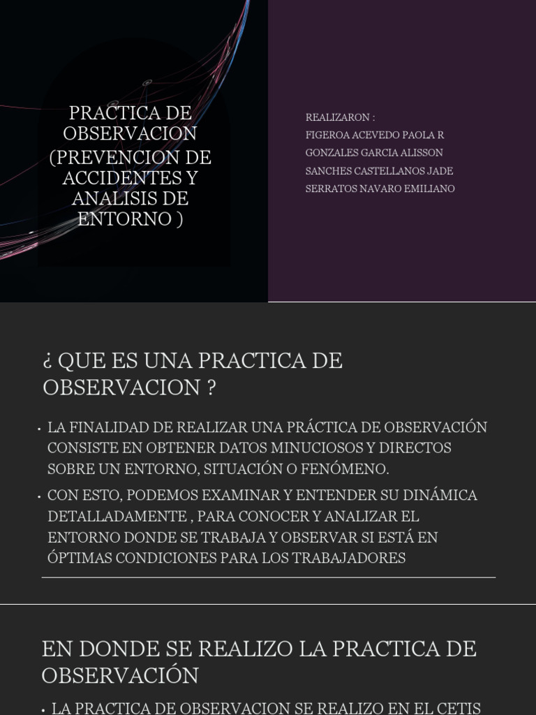 PRACTICA DE OBSERVACION DIRECCION 19 DE SEPTIEMBRE DEL 2024 | PDF