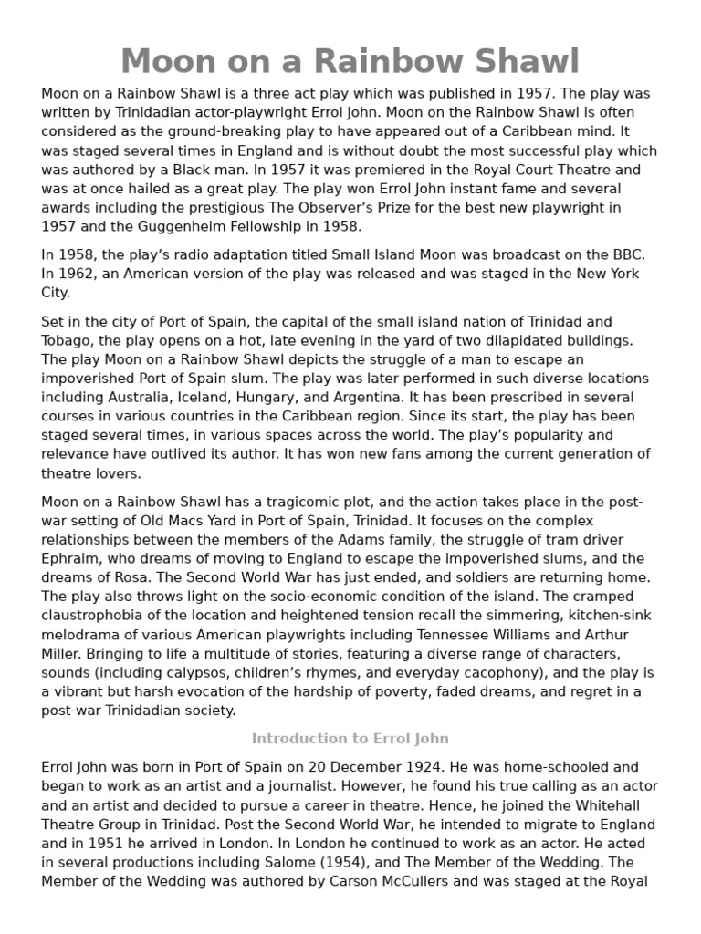 Moon On A Rainbow Shawl | PDF