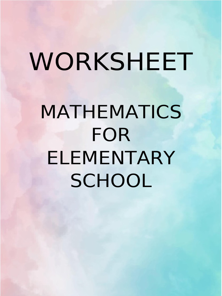 WORKSHEET MTK SD | PDF