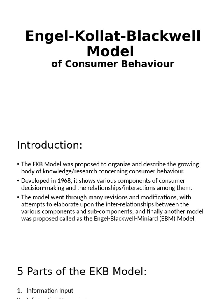 Engel-Kollat-Blackwell Model | PDF