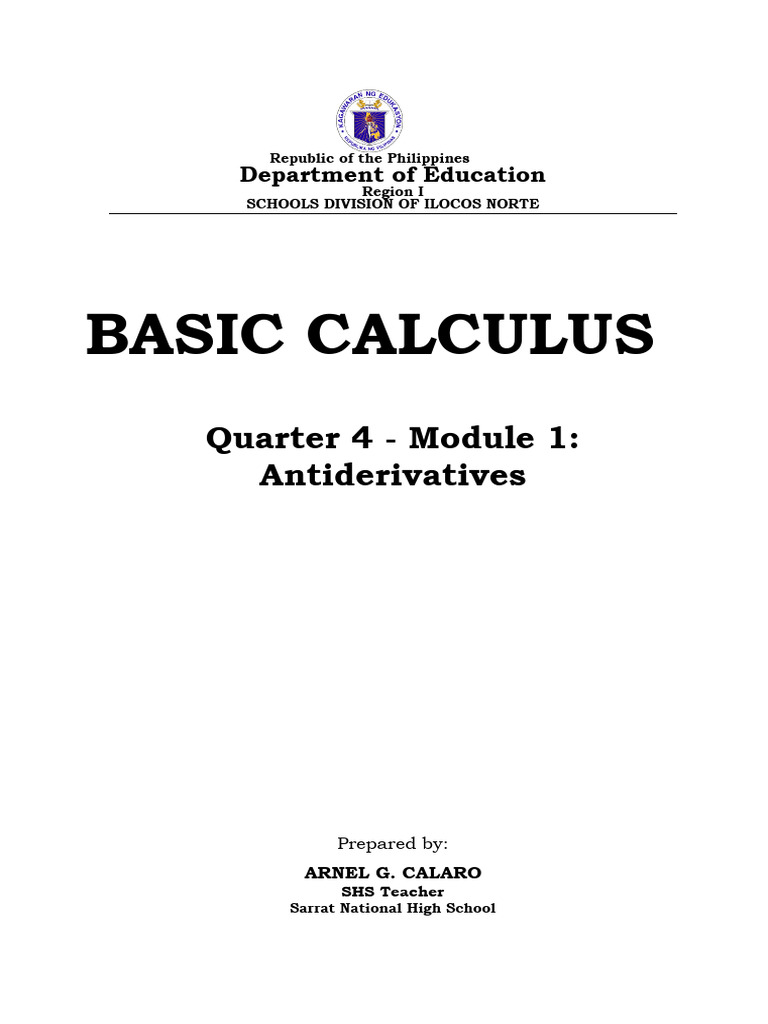 Basic Calculus 11 Q4 Week1 3 Mod1 | PDF