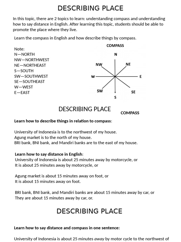 Describing Place | PDF