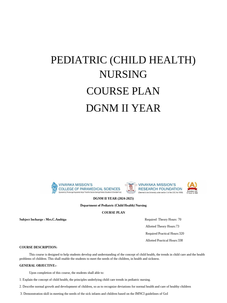 Course Plan | PDF