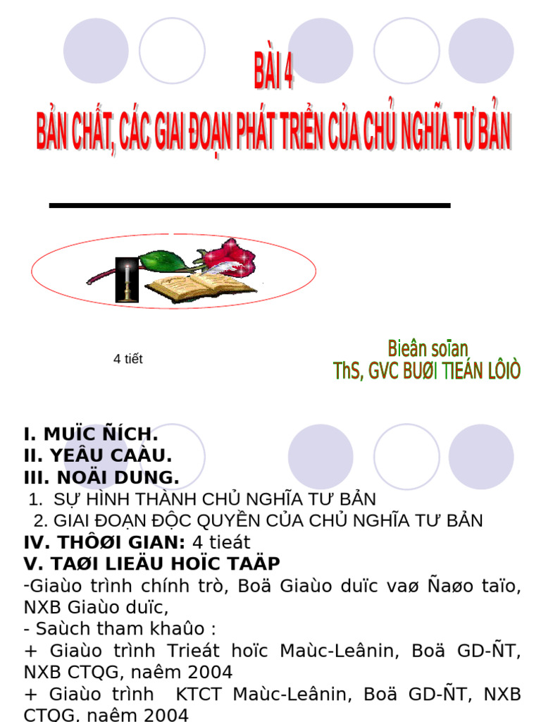 BAI 4, BẢN CHẤT VÀ CÁC GIAI ĐOẠN PHÁT TRIỂN CỦA CHỦ NGHĨA TƯ BẢN | PDF