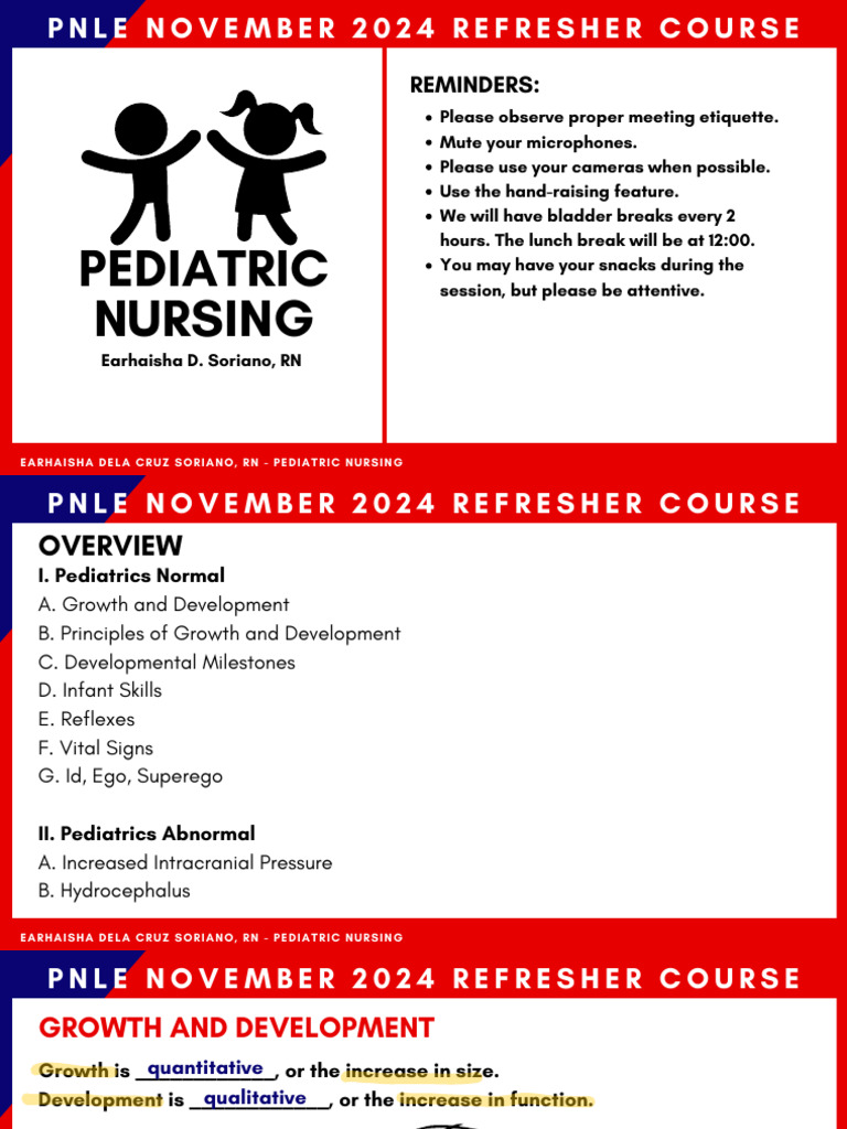 Pediatric Nursing Normal Abnormal 071624 | PDF