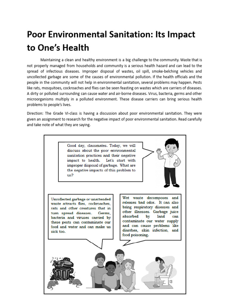 Poor Environmental Sanitation Group 4 | PDF