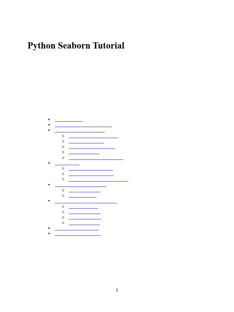 Python Seaborn Tutorial | PDF