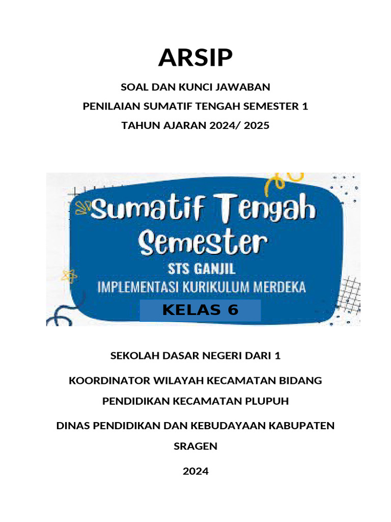 Cover Soal Dan Kunci Jawaban 1 | PDF