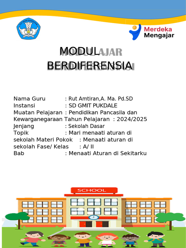 Modul Ajar Berdiferensiasi PKN Kelas 2 | PDF