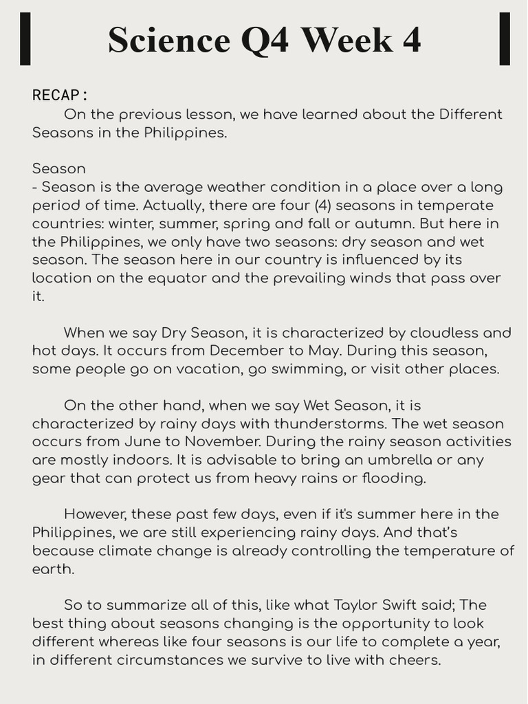 Science Q4 Week 4 | PDF