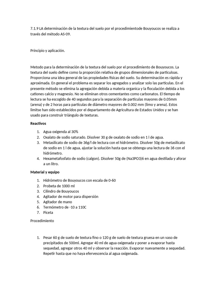 Practica Determinacion de textura | PDF