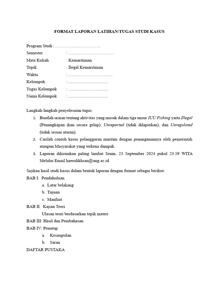 Format Laporan Latihan Pertemuan 4 | PDF