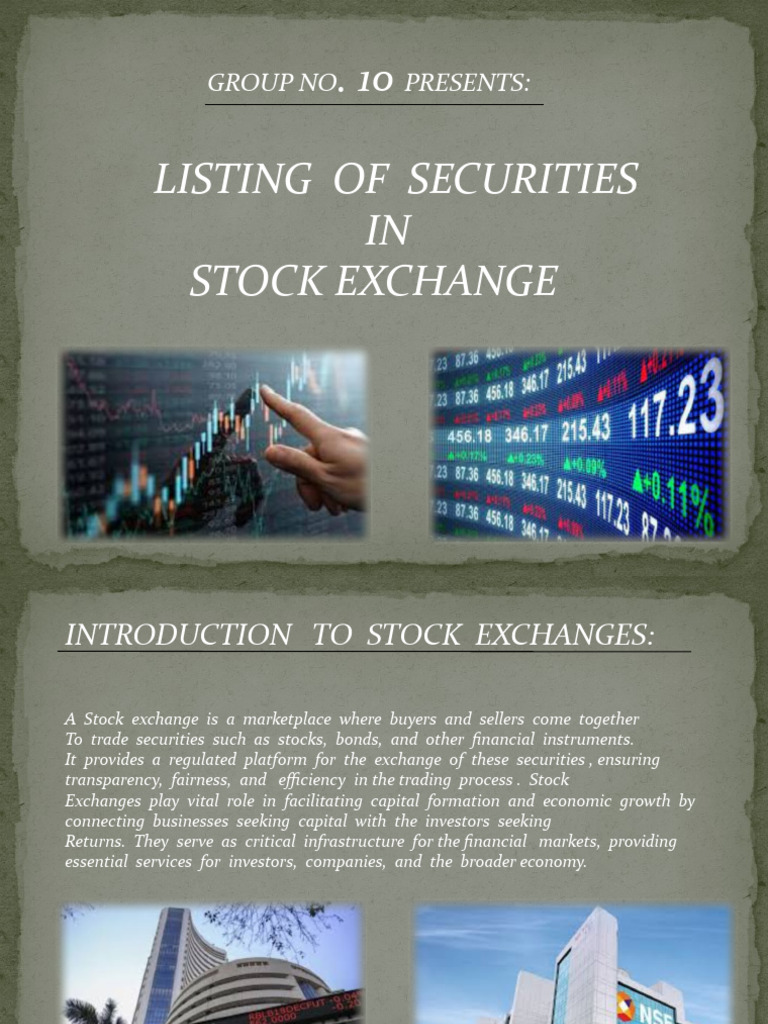 Stock Market Operations Group 10 | PDF