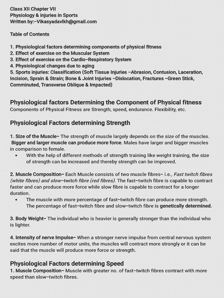XII P.E Unit 7 | PDF