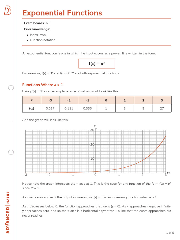 Exponential & Growth:Decay | PDF