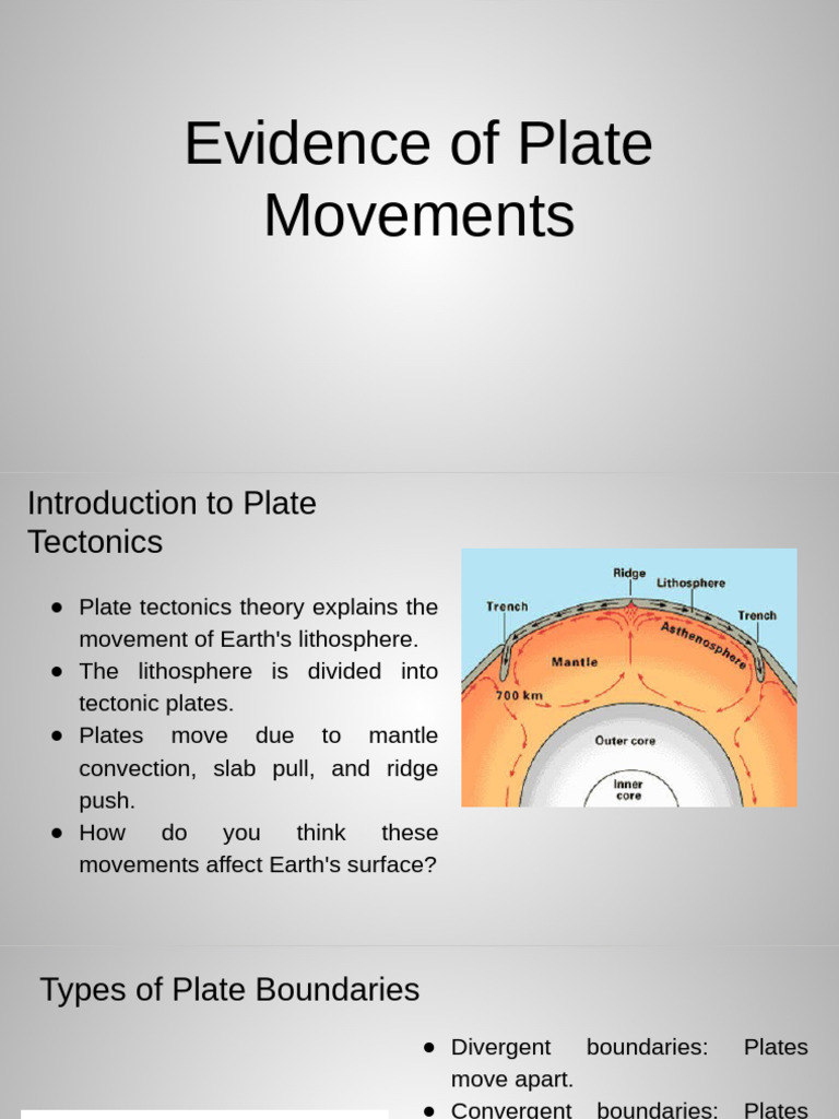 Science 10 Quarter 1 Lesson 18 Evidence of Plate Movments | PDF