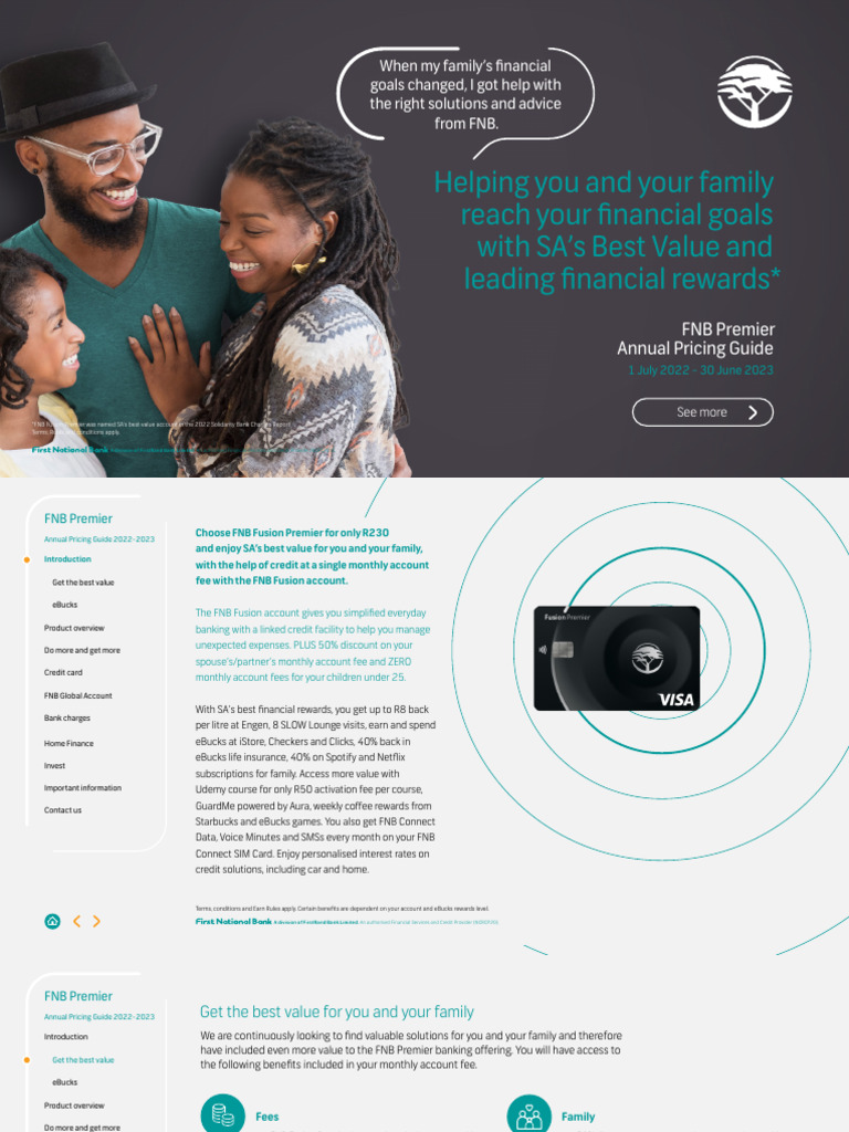 FNB Pricing Guide Premier Current Account | PDF