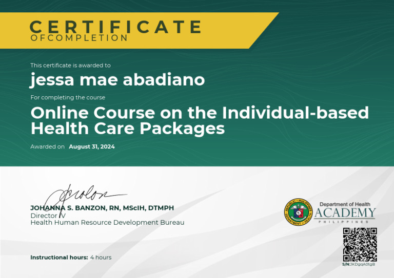 DOH Module 5 Certificate | PDF
