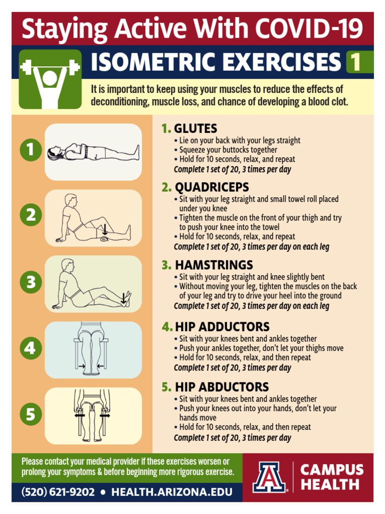 CHS COVID 19 Staying Active Isometrics | PDF
