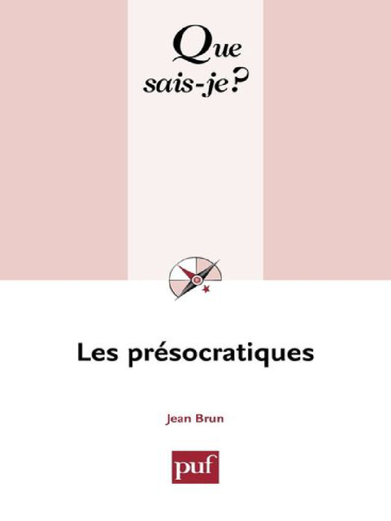 Jean Brun - Les Présocratiques | PDF