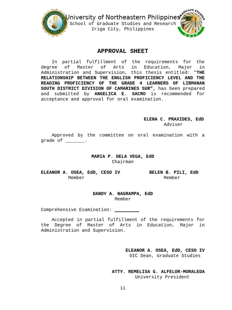 Approval Sheet | PDF